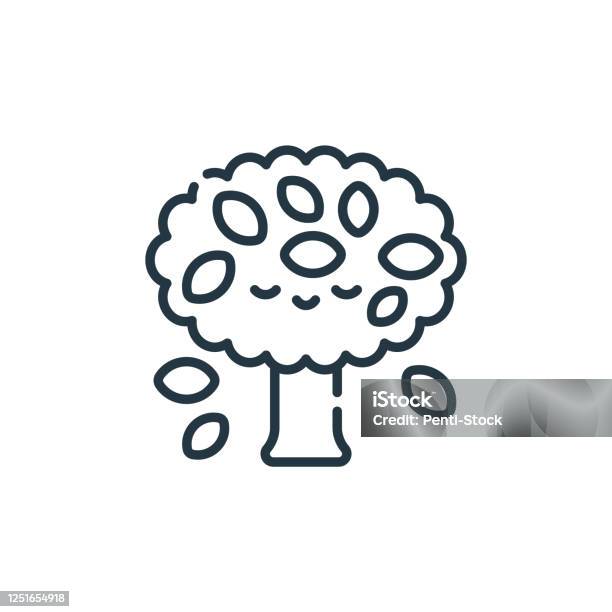 Icône Vectorielle De Larbre Trait Modifiable Darbre Symbole Linéaire