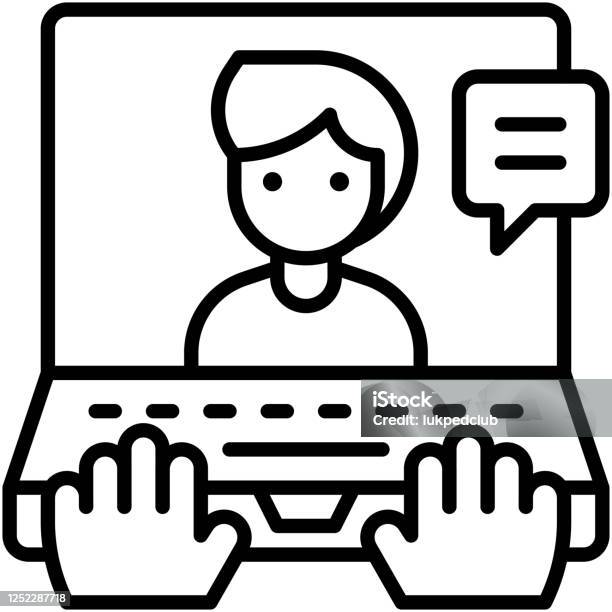 Appel Vidéo Icône Télétravail Ou Travail À Distance Vecteurs Libres De