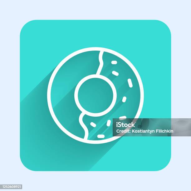 Garis Putih Donut Dengan Ikon Glasir Manis Terisolasi Dengan Bayangan ... Garis Putih Donut Dengan Ikon Glasir Manis Terisolasi Dengan Bayangan ...