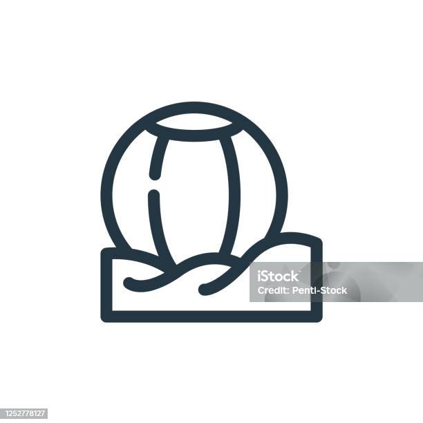 Kugelvektorsymbol Kugel Editierbarer Strich Ball Lineares Symbol Für