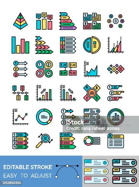 Les Graphiques Liés Aux Info Graphiques Avec Le Signe De Flèche Et Le