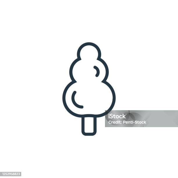 Icône Vectorielle De Larbre Trait Modifiable Darbre Symbole Linéaire