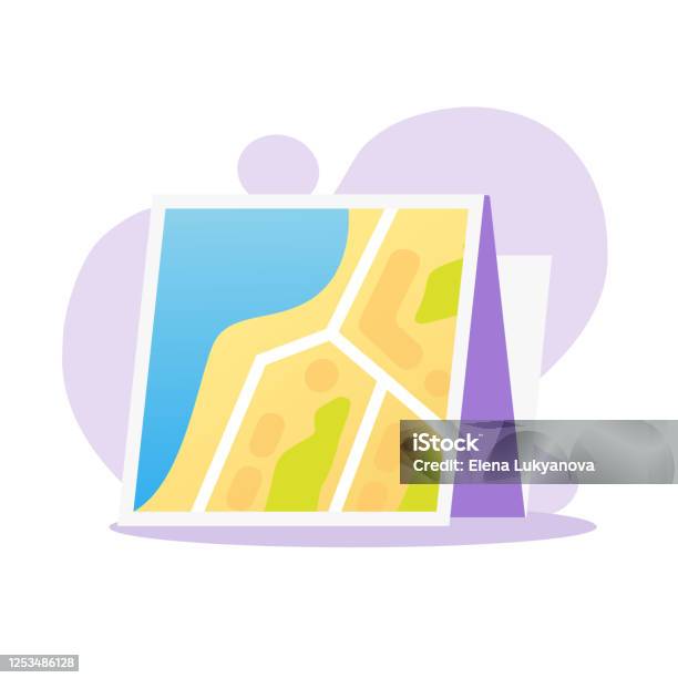 Illustration De Symbole Plat De Dessin Animé Plat Dicône De Carte De