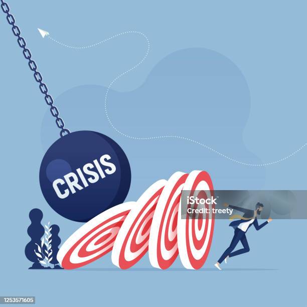 Pengusaha Melarikan Diri Dari Target Jatuh Domino Effectkonsep Krisis ... Pengusaha Melarikan Diri Dari Target Jatuh Domino Effectkonsep Krisis ...