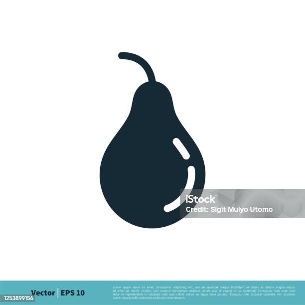 Pear Fruit Icon Vector Logo Template Illustration Design Vector Eps 10