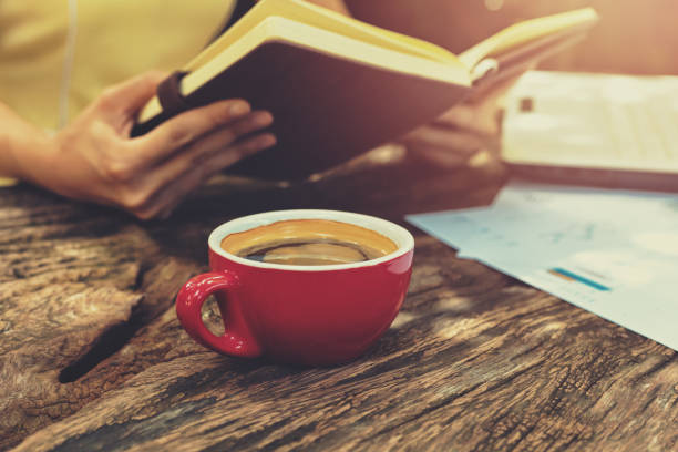 Free Stock Photo of Casual coffee and reading moment on a table ...