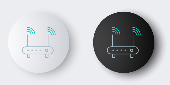 Gri Arka Planda Yalıtılmış Çizgi Yönlendirici Ve Wifi Sinyal Simgesi ... Gri Arka Planda Yalıtılmış Çizgi Yönlendirici Ve Wifi Sinyal Simgesi ...