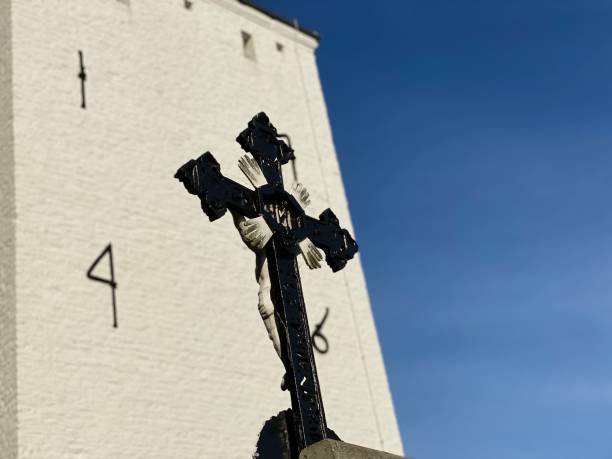 Free Stock Photo of Tall White Building With Cross on Side | Download ...