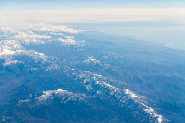 Free Stock Photo of A View of a Snowy Mountain Range From a Plane ...