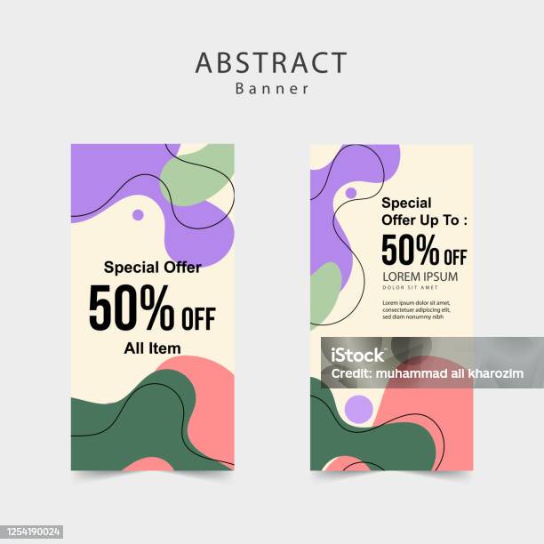 Dinamis Modern Cairan Mobile Untuk Dijual Spanduk Vektor Ilustrasi Stok