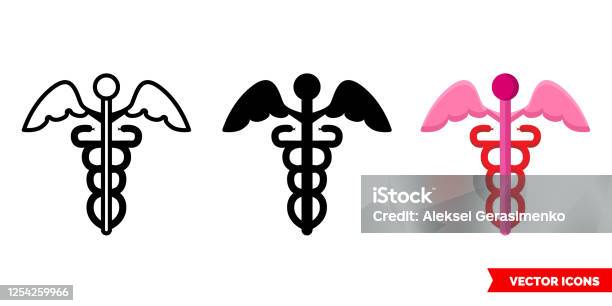 Ikon Medis Dari 3 Jenis Simbol Tanda Vektor Terisolasi Ilustrasi Stok