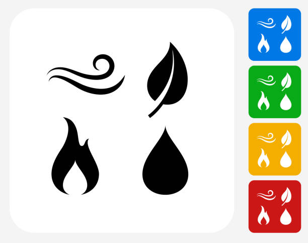 Four elements Clipart Vector PNG , SVG, EPS, PSD, AI