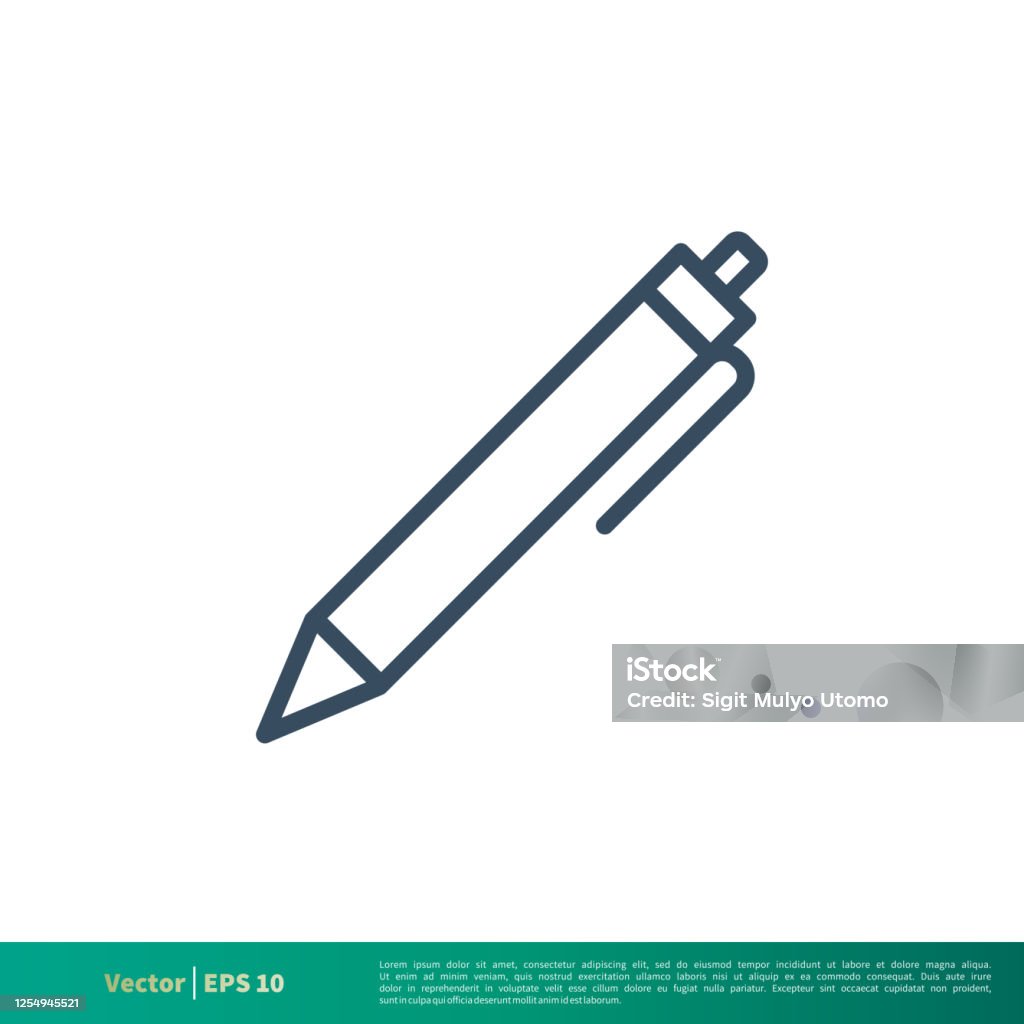 Stylo Conception Du Modèle De Modèle De Modèle De Logo Vector De Licône