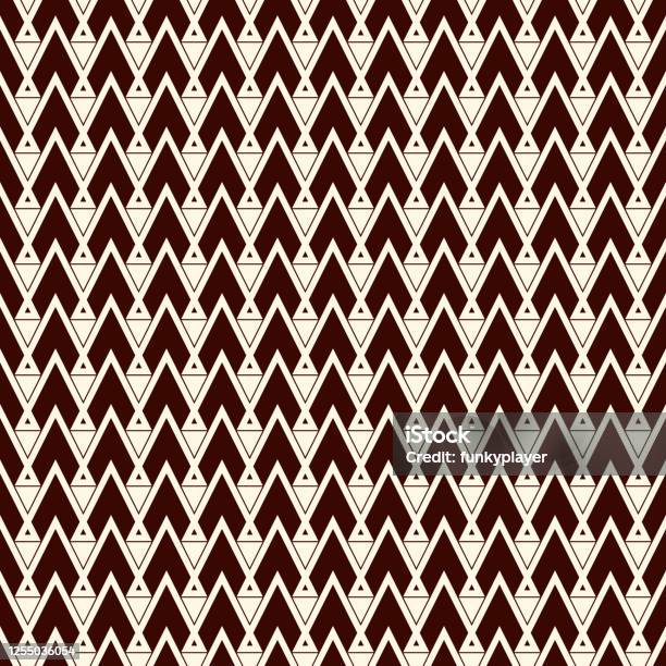 Ethnic Style Seamless Pattern With Repeated Triangles Zigzag Lines