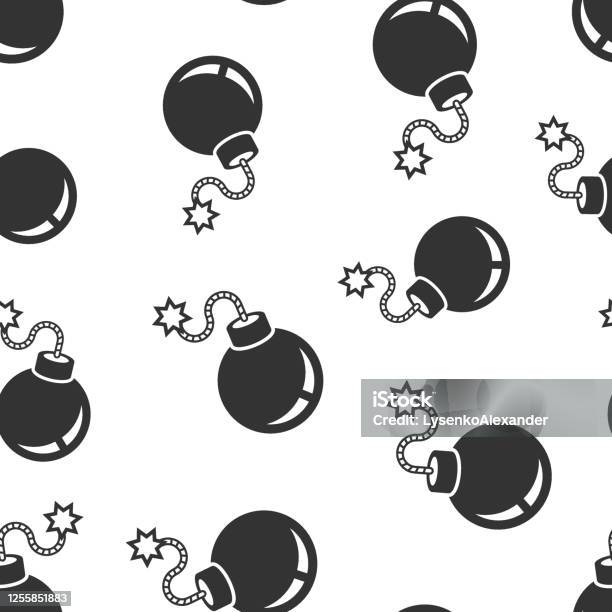 Icône De Bombe Dans Le Modèle Plat Illustration Vectorielle De Dynamite