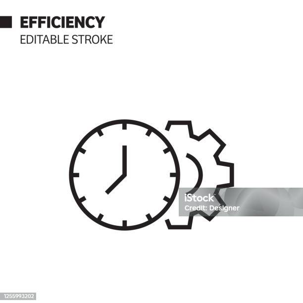 Icône De Ligne Defficacité Illustration De Symbole Vectoriel De Contour ... Icône De Ligne Defficacité Illustration De Symbole Vectoriel De Contour ...