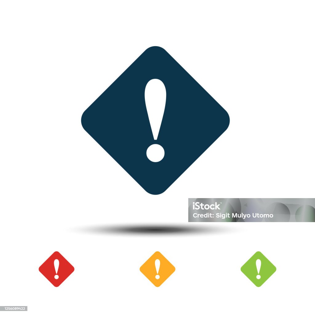 Signe De Signe Dexclamation Modèle De Logo Vectoriel Densemble Coloré