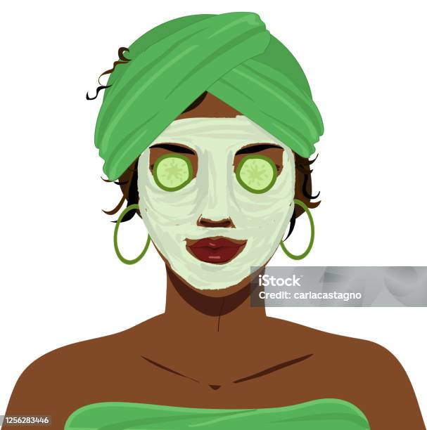 Wanita Afrika Dengan Topeng Kecantikan Mentimun Ilustrasi Ilustrasi ... Wanita Afrika Dengan Topeng Kecantikan Mentimun Ilustrasi Ilustrasi ...