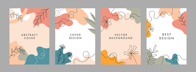 Vektor Desain Template Sampul Dengan Latar Belakang Bentuk Geometris