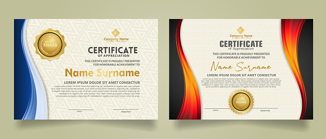 Définir Le Modèle De Certificat Vertical Et Horizontal Avec Lornement