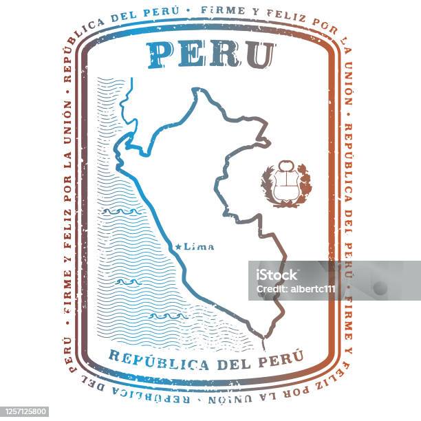 Peru Travel Passport Stamp Stock Illustration Download Image Now Illustration Passport