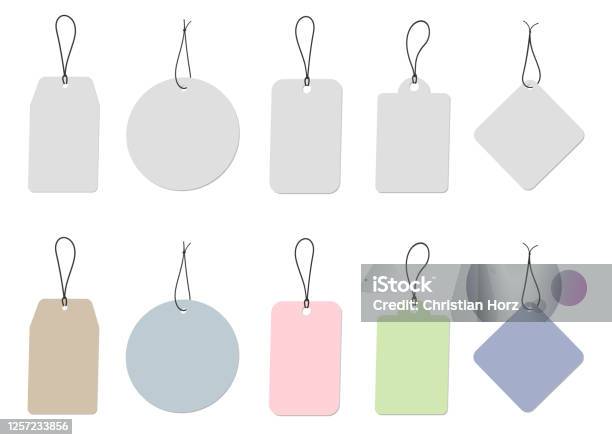 Collection Détiquettes En Carton Ou Détiquettes De Prix Isolées Sur Des