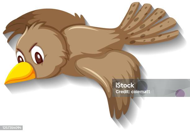 Personnage Mignon De Dessin Animé Doiseau De Moineau Vecteurs Libres De