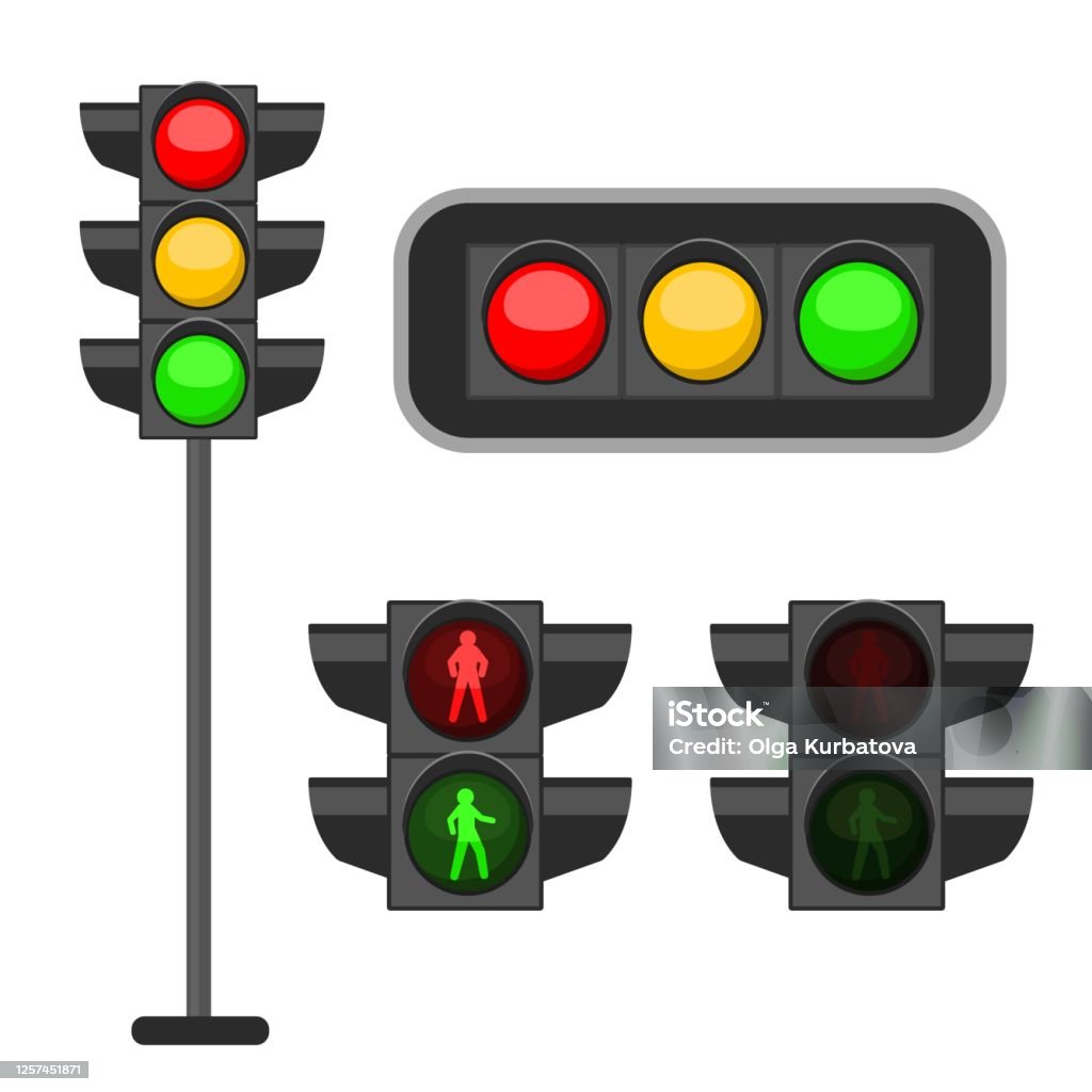 Lampu Lalu Lintas Lampu Led Warna Merah Kuning Dan Hijau Menandakan