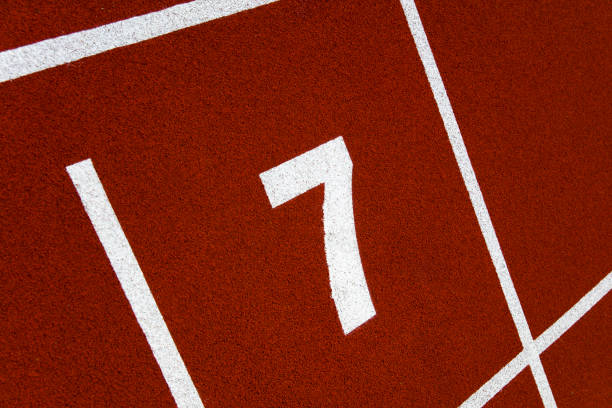 Free Stock Photo of Number seven on red running track | Download Free ...