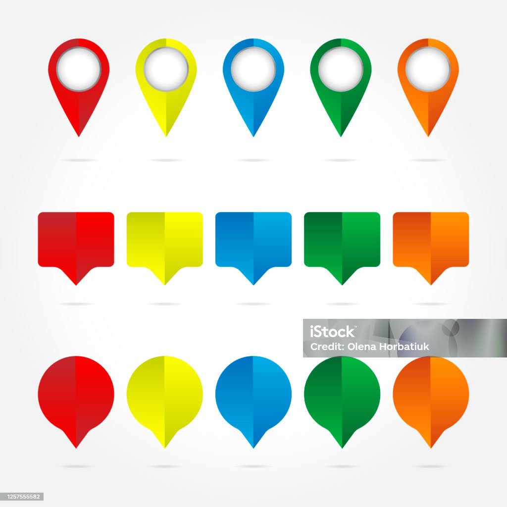 Map Pins Vector Eps10 Illustration Stock Illustration Download Image