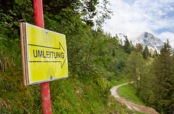warning sign in mountains – free photo on Barnimages