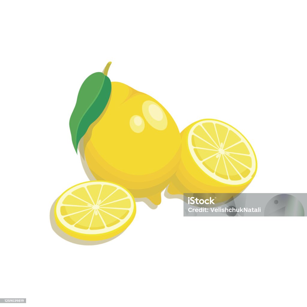 Buah Lemon Vektor Mengiris Jeruk Yang Tersegmentasi Jeruk Poster Lambang Buah Ilustrasi
