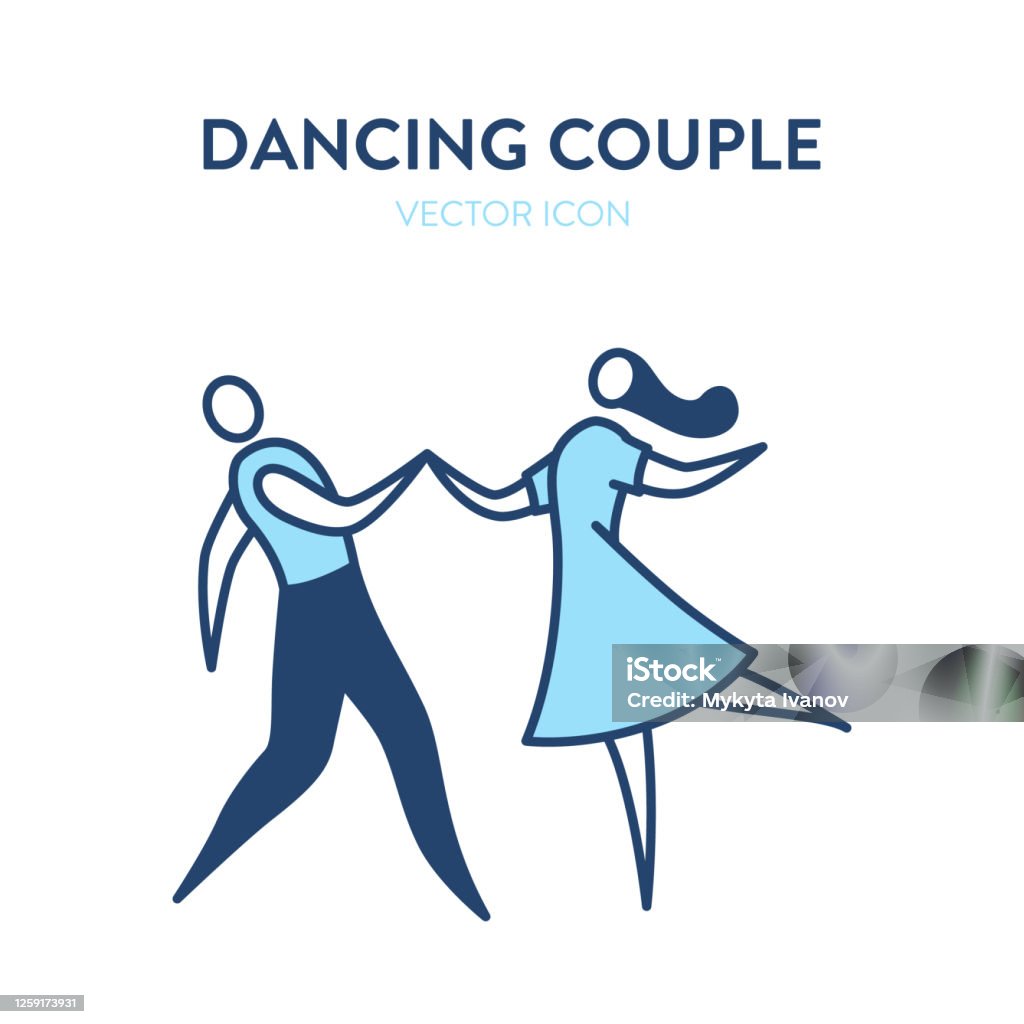 Ilustración De Icono De Pareja De Baile Ilustración Vectorial Del