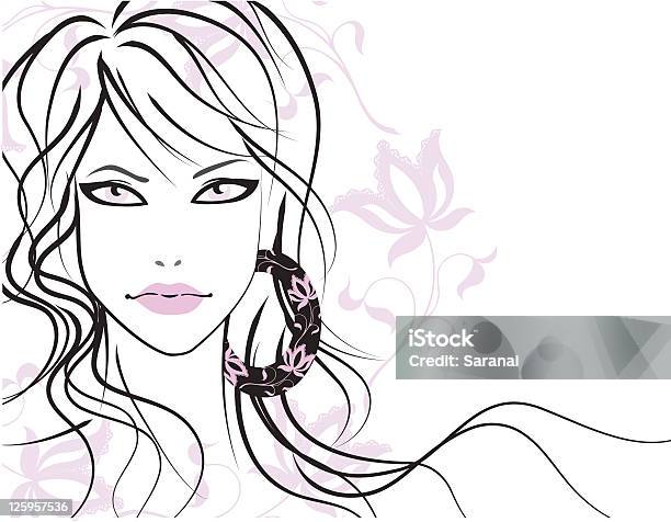 Beautiful Girl With Long Hair Stock Illustration Download Image Now
