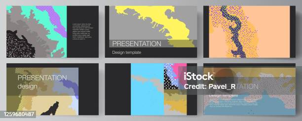 Tata Letak Vektor Template Desain Slide Presentasi Templat Multiguna