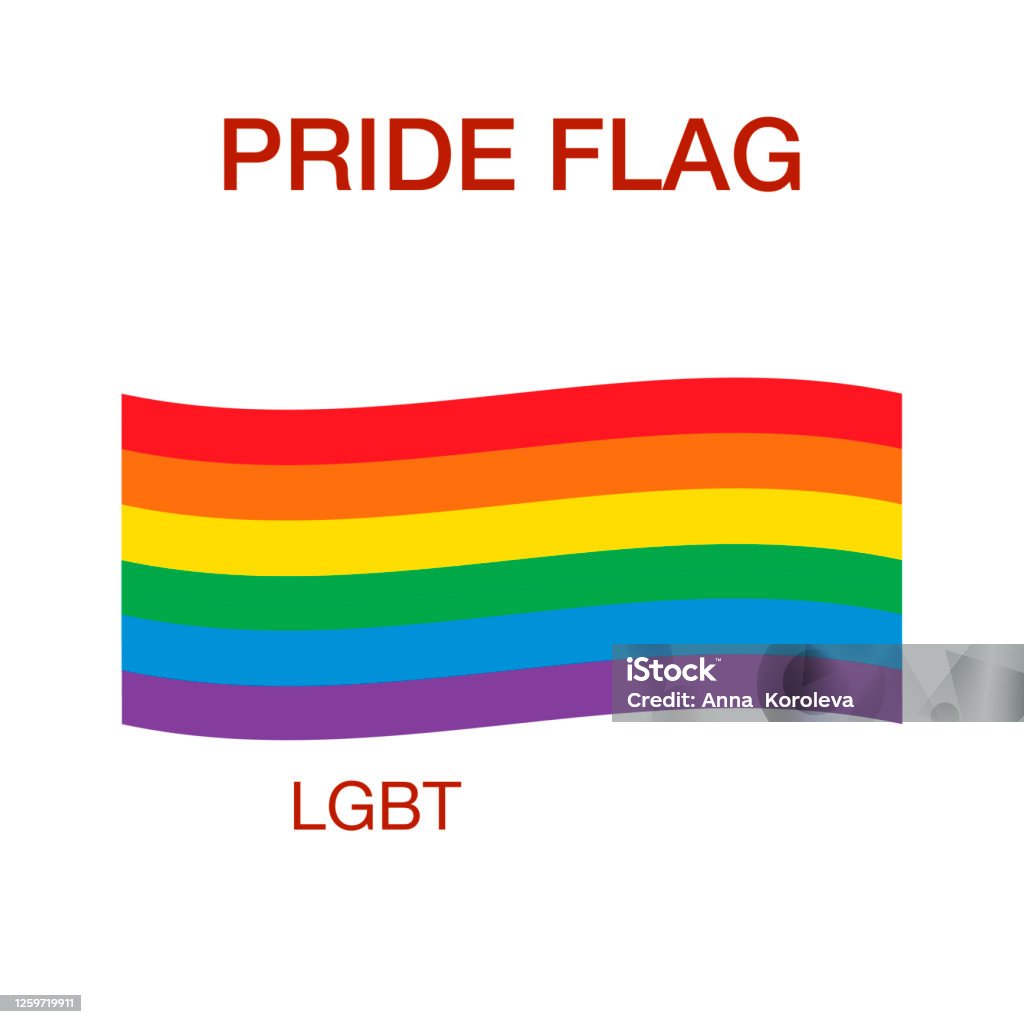 Bendera Vektor Gay Atau Lgbt Bendera Pelangi Simbol Kebanggaan