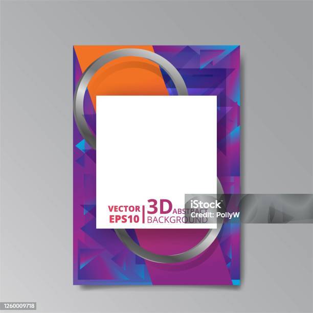 Kekacauan Geometris Abstrak Mencakup Desain Template Gradien Mengkilap