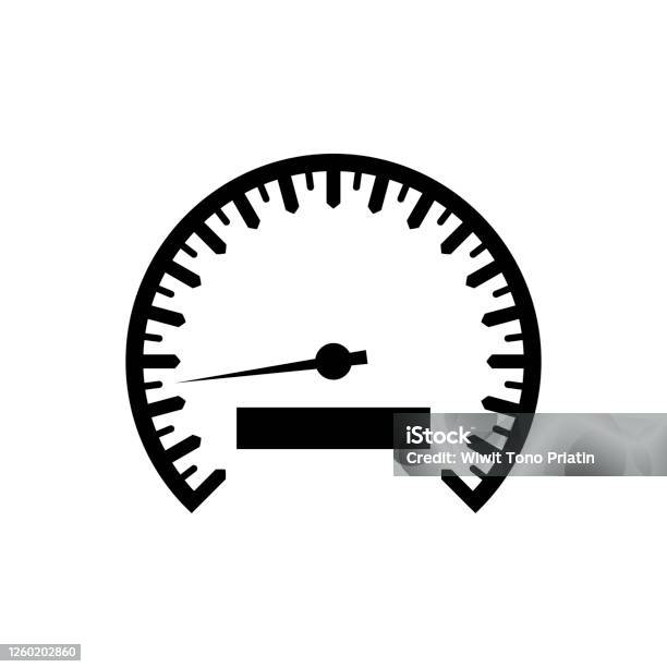 Ikon Speedometer Dalam Desain Datar Yang Trendi Ilustrasi Stok Unduh