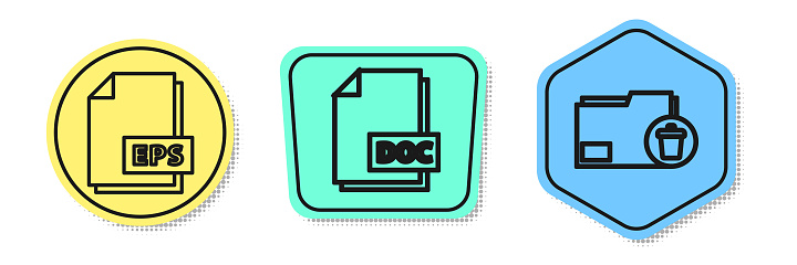 Set Line Eps File Document Doc File Document And Delete Folder Colored