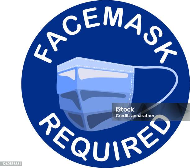 Ilustrasi Saham Facemask Required Symbol Icon Ilustrasi Stok Unduh