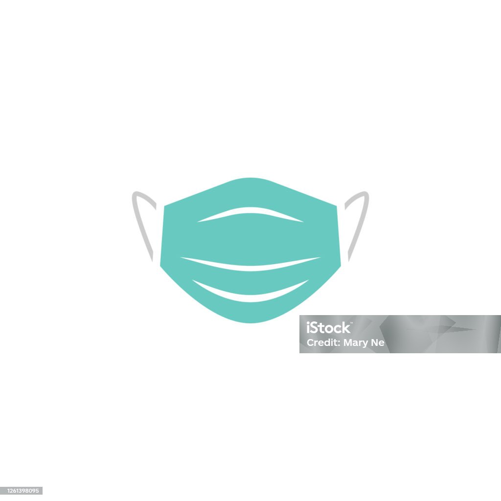 Blaue Flache Medizinische Maske Isoliert Auf Weißem Hintergrund ... Blaue Flache Medizinische Maske Isoliert Auf Weißem Hintergrund ...