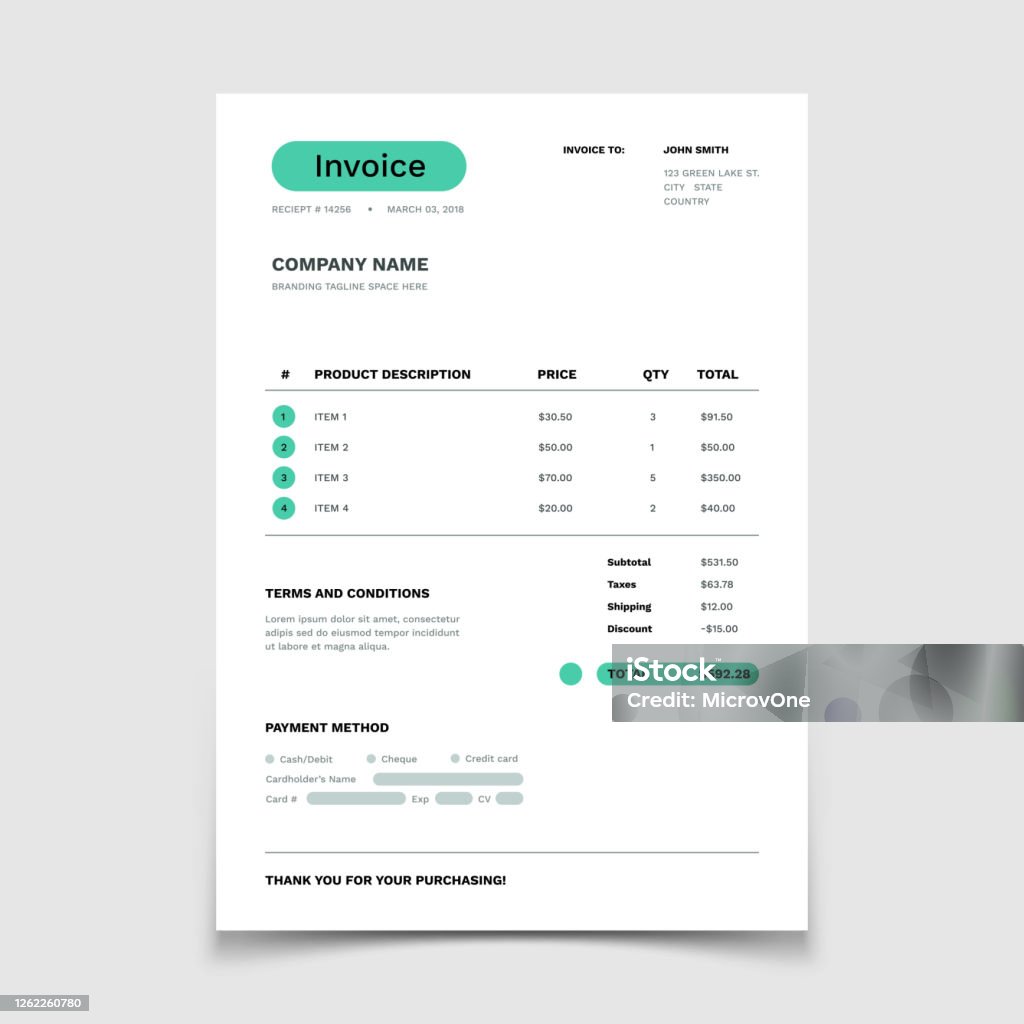 Templat Formulir Faktur Tagihan Bisnis Dengan Tabel Data Dokumen ... Templat Formulir Faktur Tagihan Bisnis Dengan Tabel Data Dokumen ...