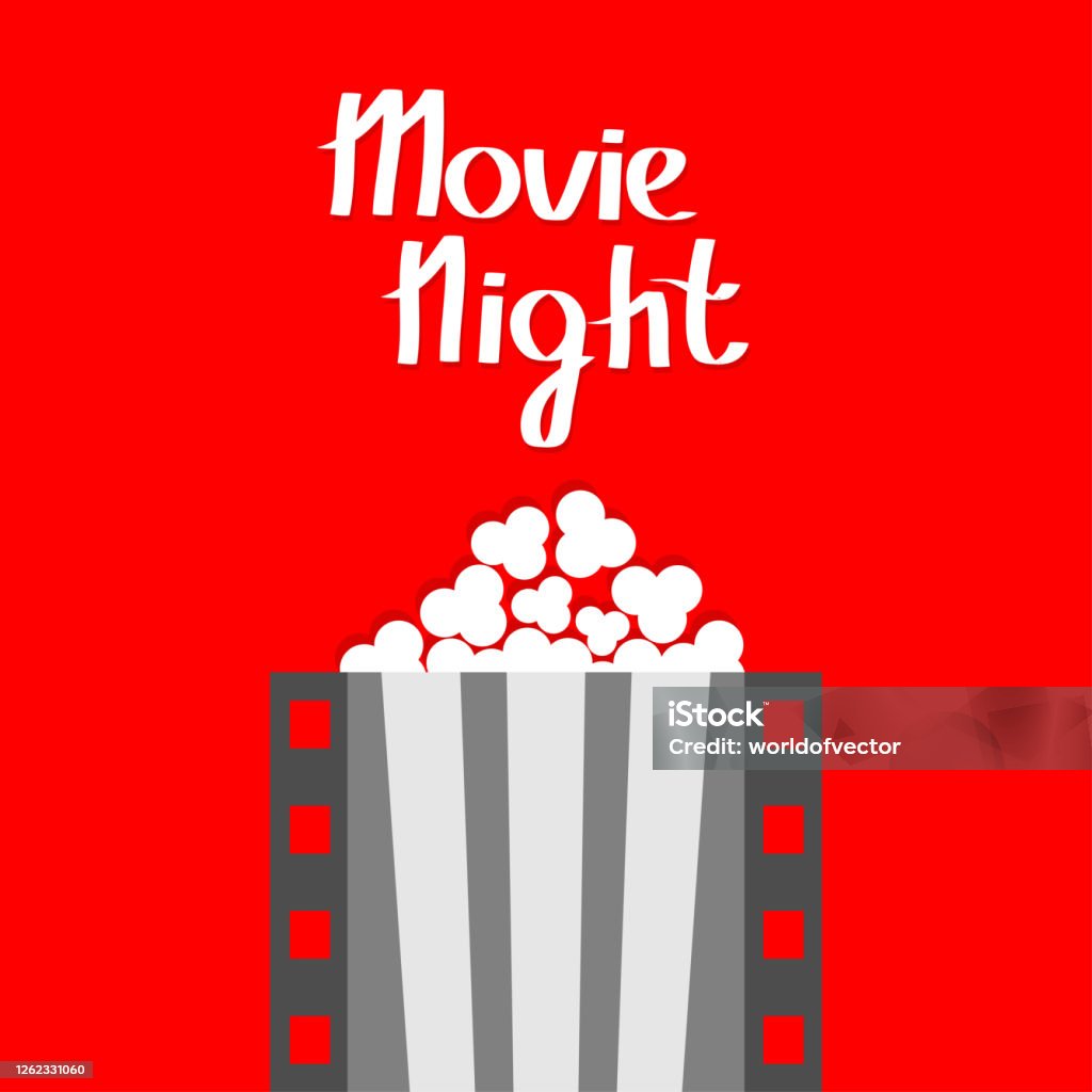 Malam Film Popcorn Garis Strip Film Pop Kotak Jagung Ikon Bioskop ... Malam Film Popcorn Garis Strip Film Pop Kotak Jagung Ikon Bioskop ...