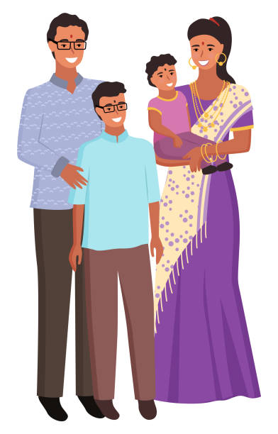 [90] Indian family Clipart Vector PNG , SVG, EPS, PSD, AI