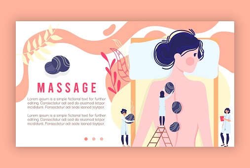 Massage Procédures Service Illustration Vectorielle Dessin Animé Plat
