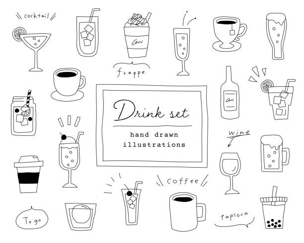 8000 Vasos Con Popote Ilustraciones De Stock Gráficos Vectoriales