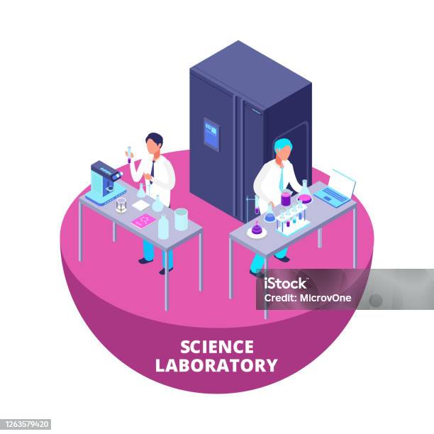 Laboratorium Sains Laboratorium Penelitian Isometrik 3d Dengan