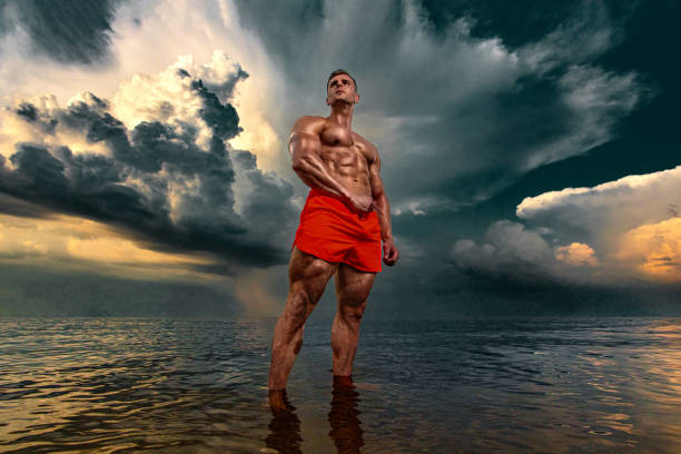Free Stock Photo of Ripped bodybuilder on the beach | Download Free ...