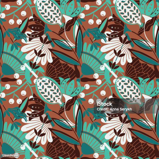 Pola Mulus Berwarna Modern Dengan Bunga Dan Elemen Geometris Warna ... Pola Mulus Berwarna Modern Dengan Bunga Dan Elemen Geometris Warna ...