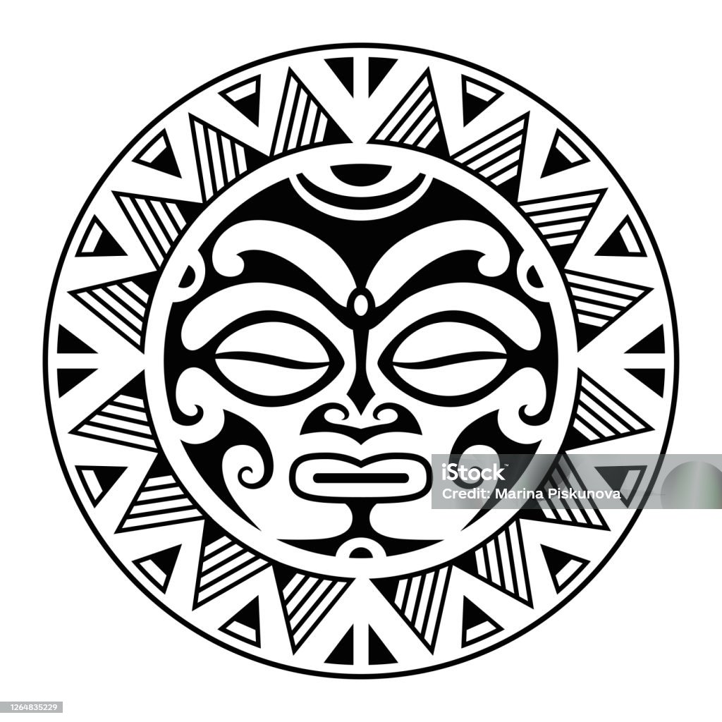 Gaya Maori Ornamen Tato Bulat Ilustrasi Stok Unduh Gambar Sekarang Lingkaran Bentuk Dua